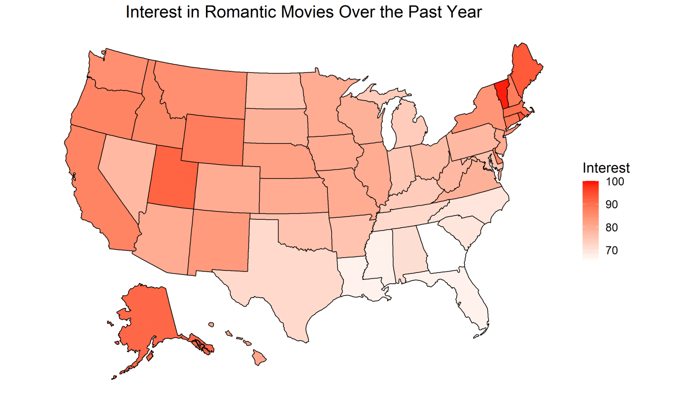The Romantic Movie Each US State Loves Most [2022 Edition] - HotDog.com